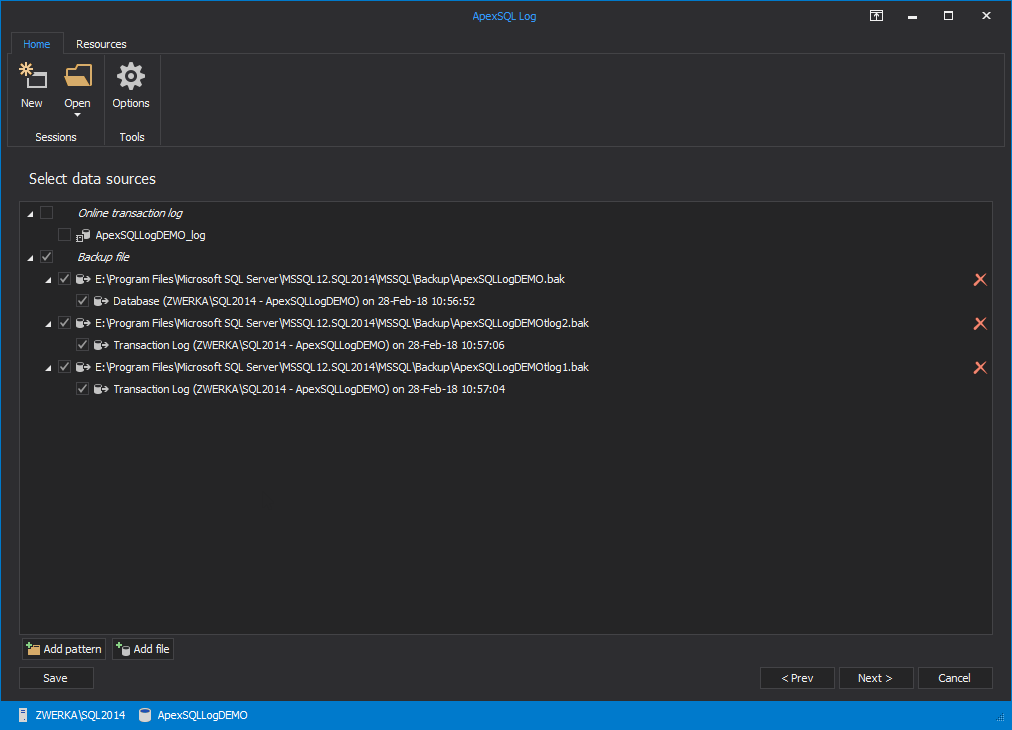 Multiple SQL Server data recovery options