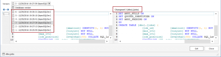 How to see the full history of a SQL Server database object under ...