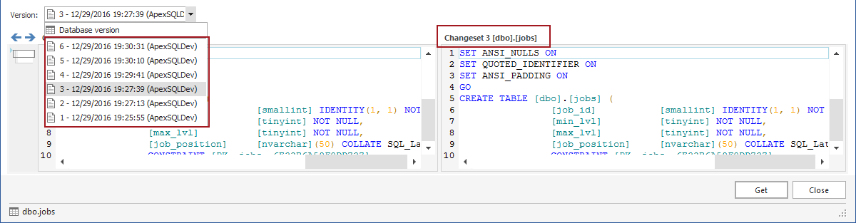 How to see the full history of a SQL Server database object under ...