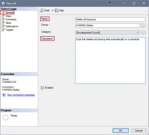 How to delete old database backup files automatically in SQL Server
