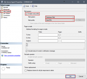 How to set up email notifications for backup jobs in SQL Server