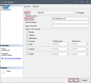 How to set up email notifications for backup jobs in SQL Server